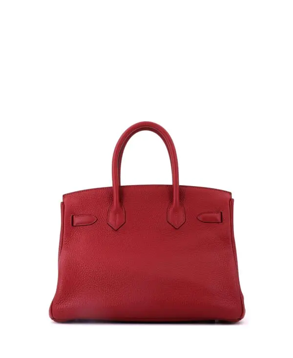 Hermès Birkin 30 Handbag Red Togo With Palladium Hardware