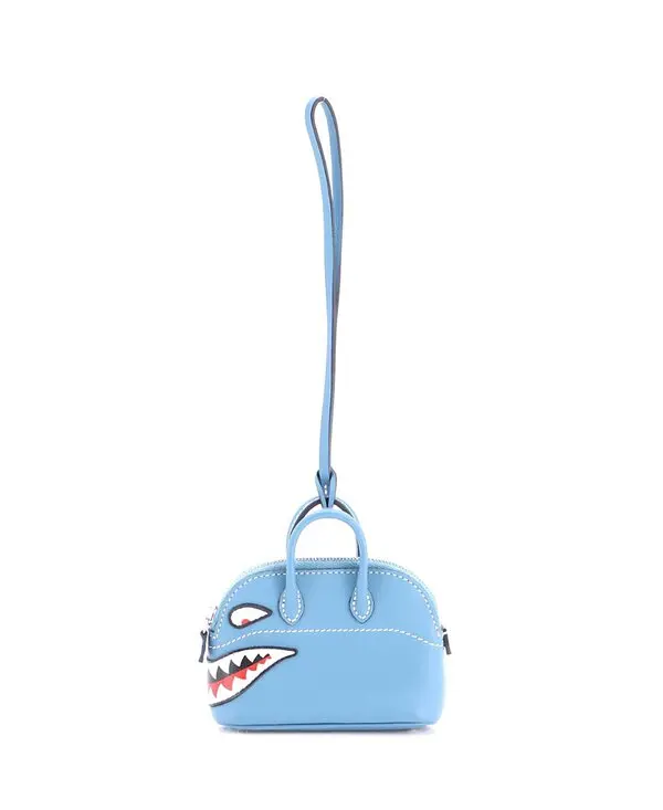 Hermès Bolide Shark Bag Charm Leather - Blue