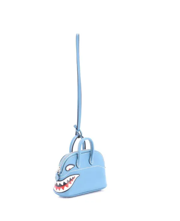 Hermès Bolide Shark Bag Charm Leather - Blue