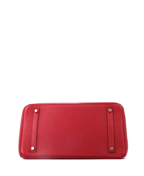 Hermès Birkin 35 Handbag Red Clemence With Gold Hardware