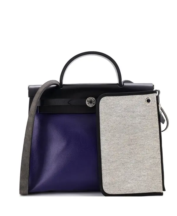 Hermès 31 Herbag Zip Berline Vache Canvas And Leather