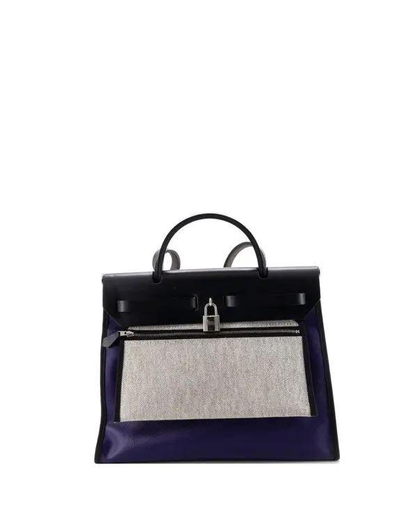 Hermès 31 Herbag Zip Berline Vache Canvas And Leather