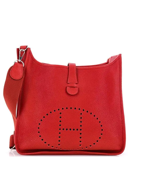Hermès Gm Evelyne Bag Gen Iii Clemence - Red