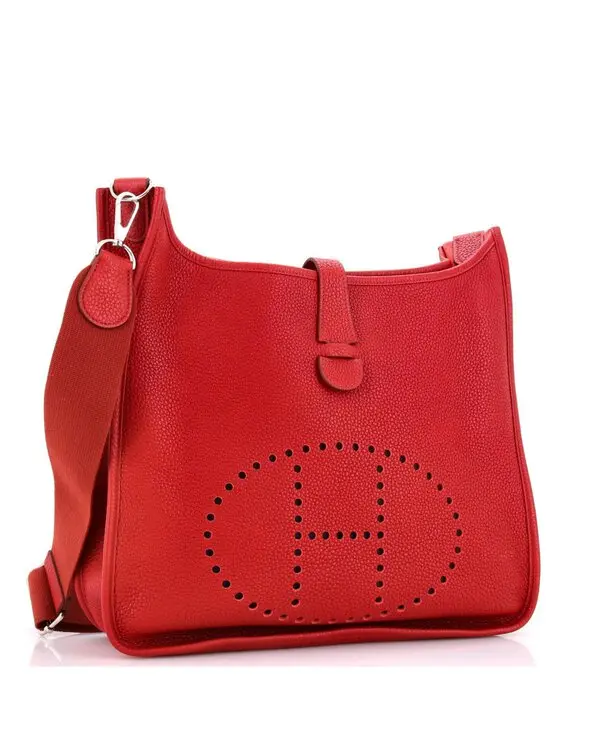 Hermès Gm Evelyne Bag Gen Iii Clemence - Red