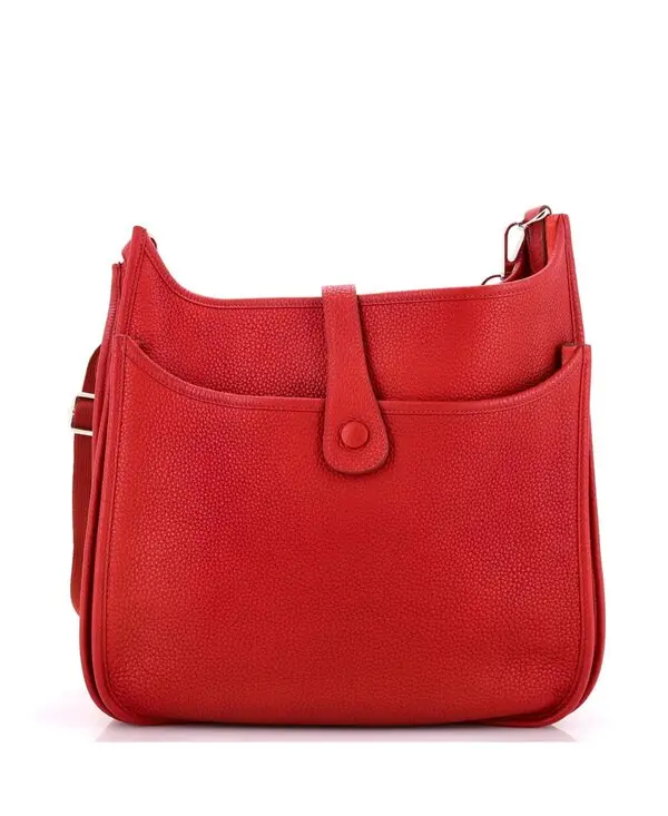 Hermès Gm Evelyne Bag Gen Iii Clemence - Red