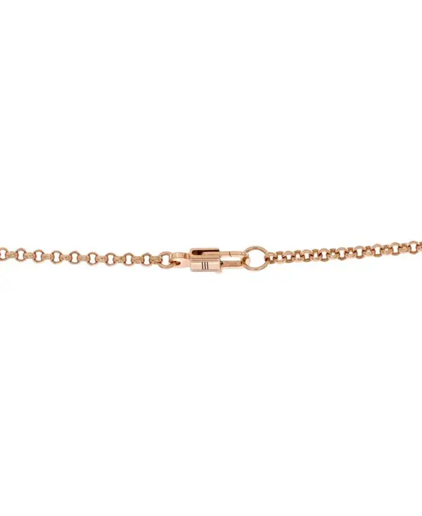 Hermès Large Clou De Forge Pendant Necklace 18k Rose Gold And Diamonds, 16