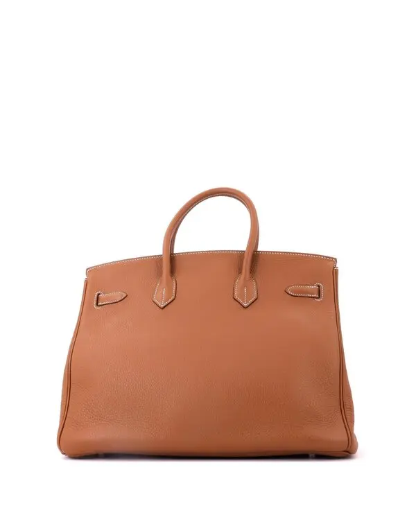 Hermès Birkin 35 Handbag Brown Togo With Palladium Hardware - Gold