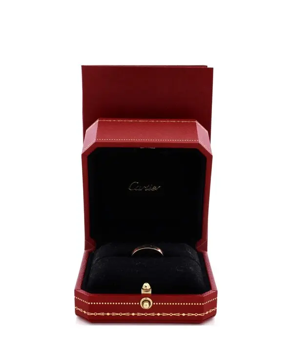 CARTIER 3mm C De Wedding Band Ring In 18k Rose Gold
