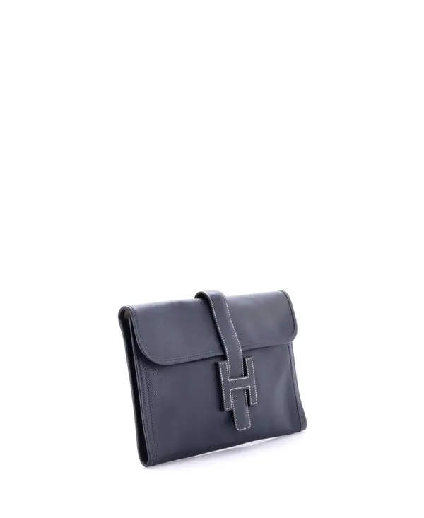 Hermès Pm Jige Clutch Epsom - Blue