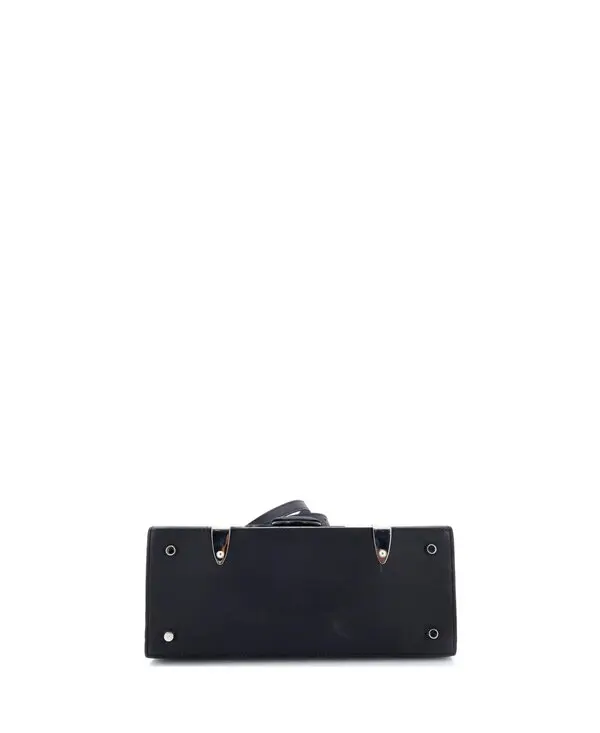 Goyard Pm Saigon Top Handle Bag Coated Canvas With Leather - Black