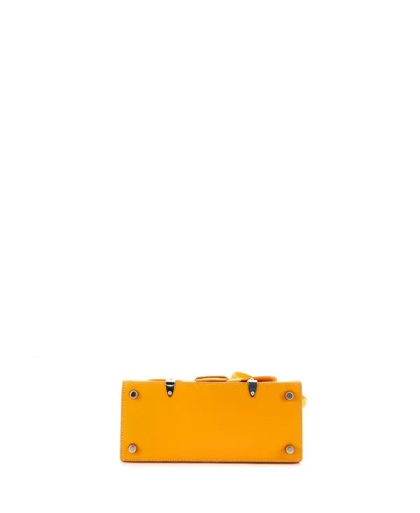 Goyard Structured Saigon Top Handle Bag Coated Canvas With Leather - Yellow