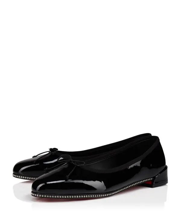 CHRISTIAN LOUBOUTIN Sweetie Jane Strass Ballerina Flats - Black