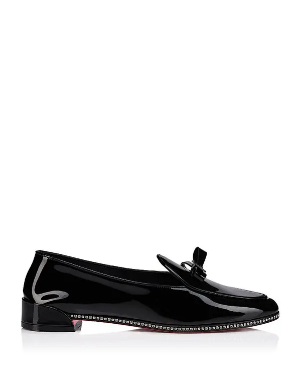 CHRISTIAN LOUBOUTIN Mocastrass Loafers With Bow Detailing - Black