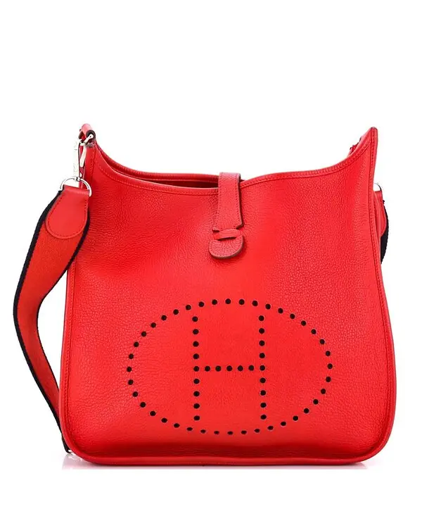 Hermès Gm Evelyne Bag Gen Iii Clemence - Red