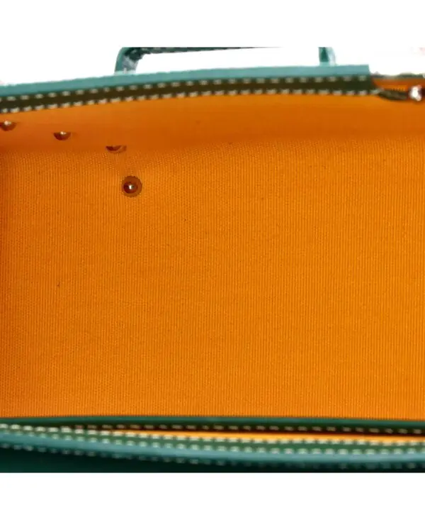 Goyard Structured Saigon Top Handle Bag Coated Canvas With Leather - Green