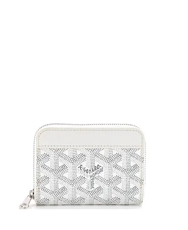 Goyard Pm Matignon Zip Wallet Coated Canvas With Leather