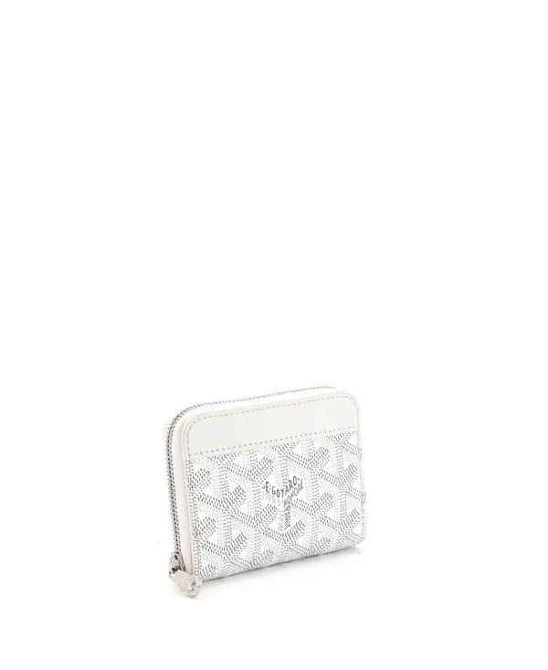 Goyard Pm Matignon Zip Wallet Coated Canvas With Leather