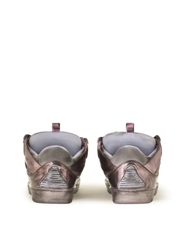 LANVIN Curb Sneakers In Metallic Technical Fabric - Light Pink