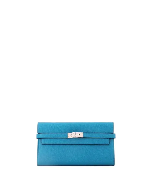 Hermès Long Kelly Wallet Epsom - Blue