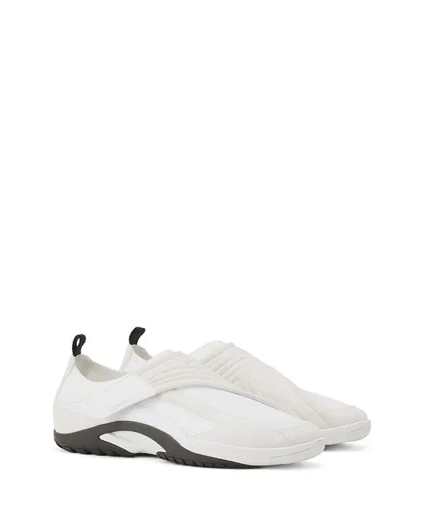 LANVIN Lnv1 Knit And Suede Sneakers - White/black