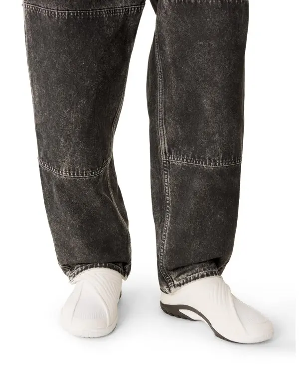 LANVIN Lnv1 Knit And Suede Sneakers - White/black