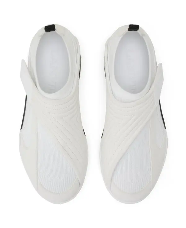 LANVIN Lnv1 Knit And Suede Sneakers - White/black