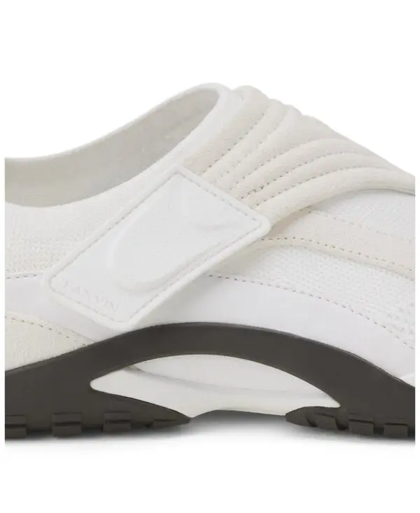 LANVIN Lnv1 Knit And Suede Sneakers - White/black