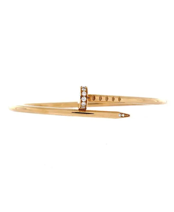 CARTIER Small Juste Un Clou Bracelet 18k With Diamonds - Gold