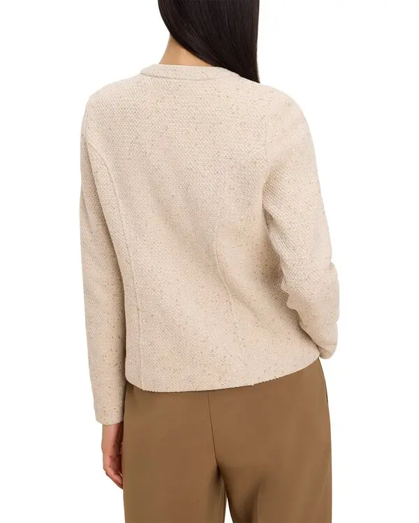 NIC+ZOE Trimmed Weave Mixed Knit Jacket