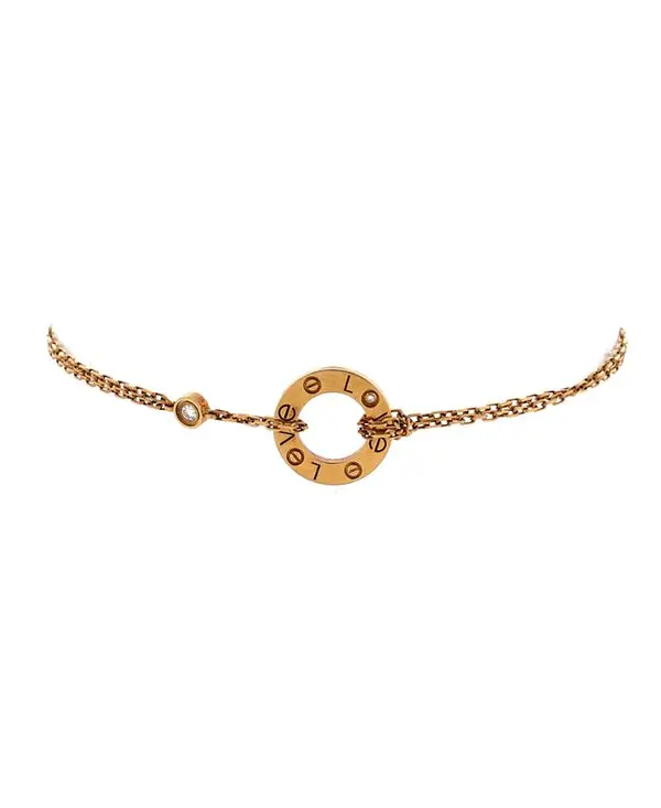 CARTIER 2 Diamonds Love Bracelet 18k With Diamonds