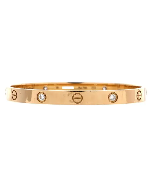 CARTIER Love 4 Diamond Bracelet 18k With Diamonds - Gold