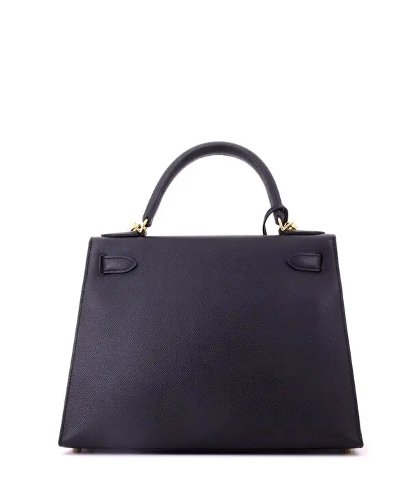 Hermès Kelly 28 Handbag Black Epsom With Gold Hardware - Noir