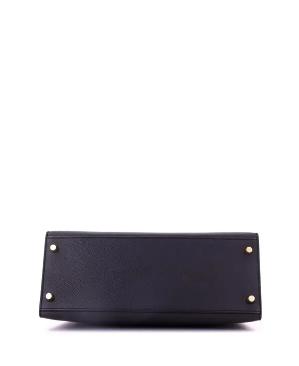 Hermès Kelly 28 Handbag Black Epsom With Gold Hardware - Noir