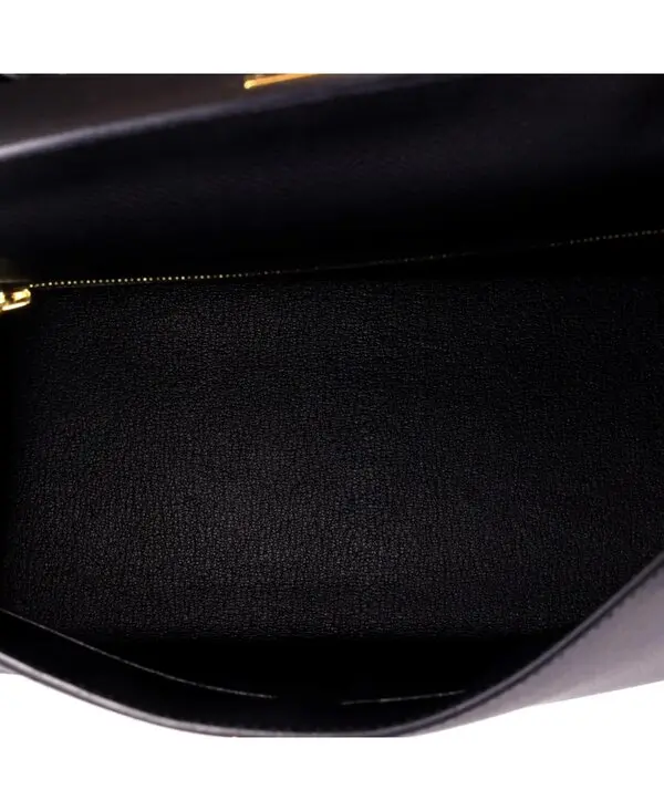 Hermès Kelly 28 Handbag Black Epsom With Gold Hardware - Noir