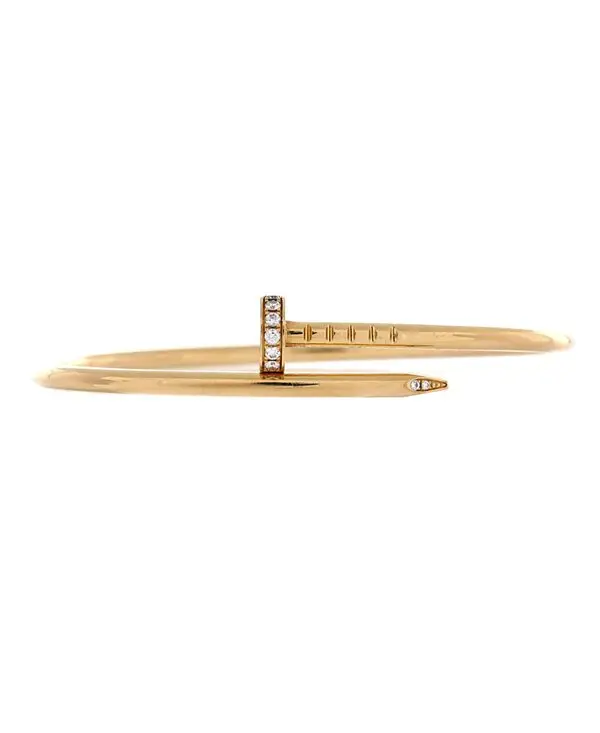 CARTIER Small Juste Un Clou Bracelet 18k With Diamonds - Gold