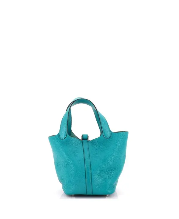 Hermès Pm Picotin Lock Bag Clemence - Blue