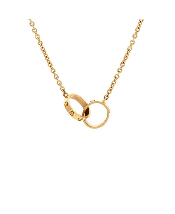 CARTIER Love Interlocking Necklace 18k 17