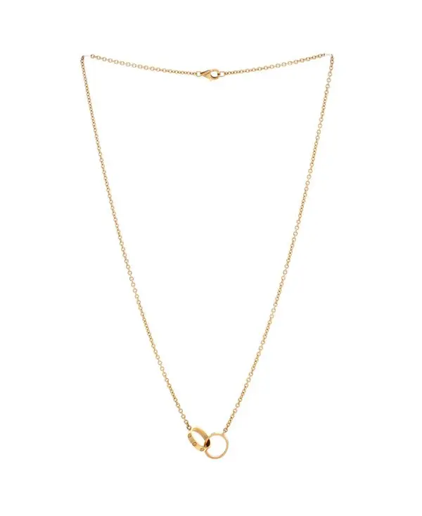 CARTIER Love Interlocking Necklace 18k 17