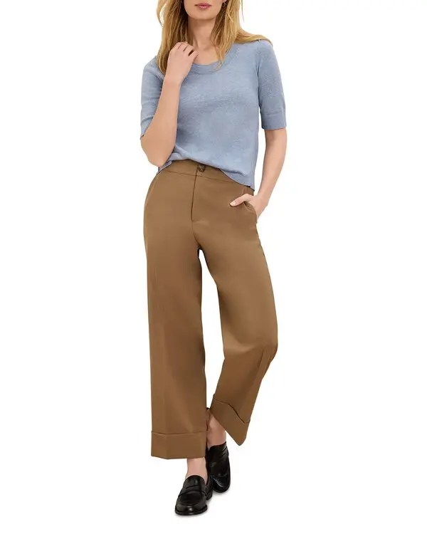 NIC+ZOE Exposed Seam Elbow Sleeve Sweater - Rain