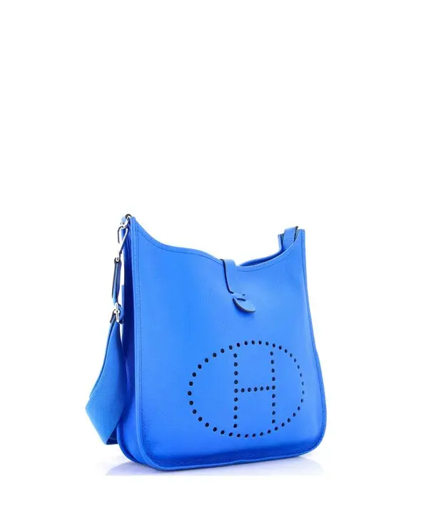 Hermès Gm Evelyne Bag Gen Iii Clemence - Blue