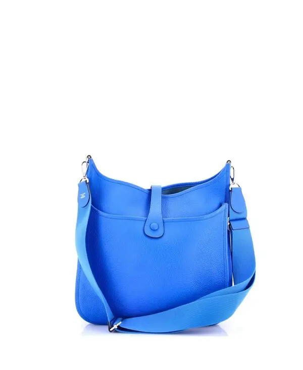Hermès Gm Evelyne Bag Gen Iii Clemence - Blue