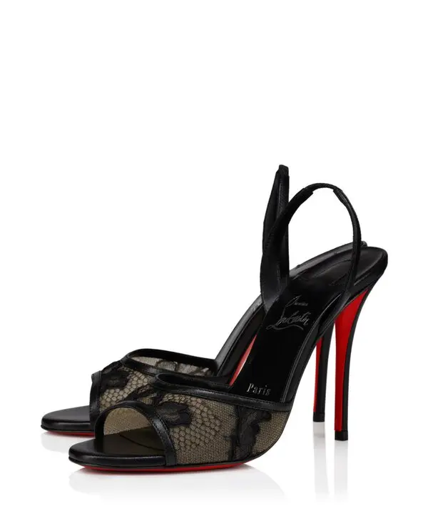 CHRISTIAN LOUBOUTIN Miss Z Lace Sling Slingback Pumps