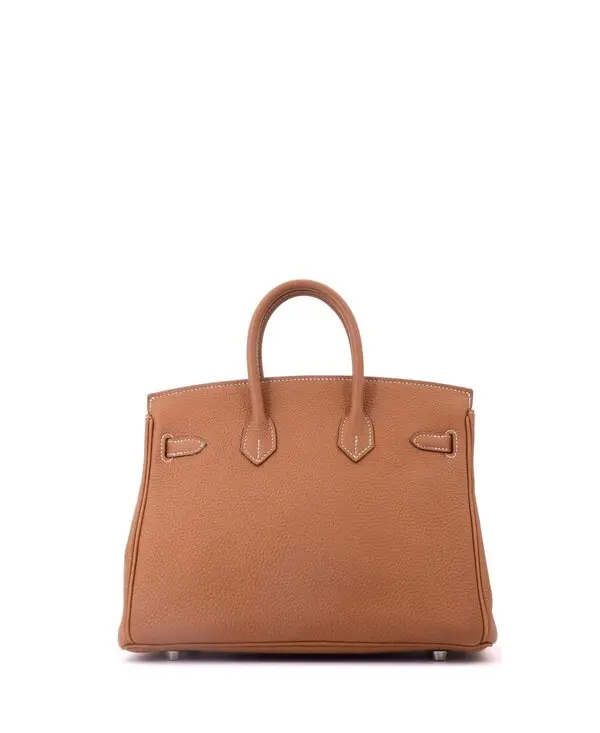 Hermès Birkin 25 Handbag Brown Togo With Palladium Hardware