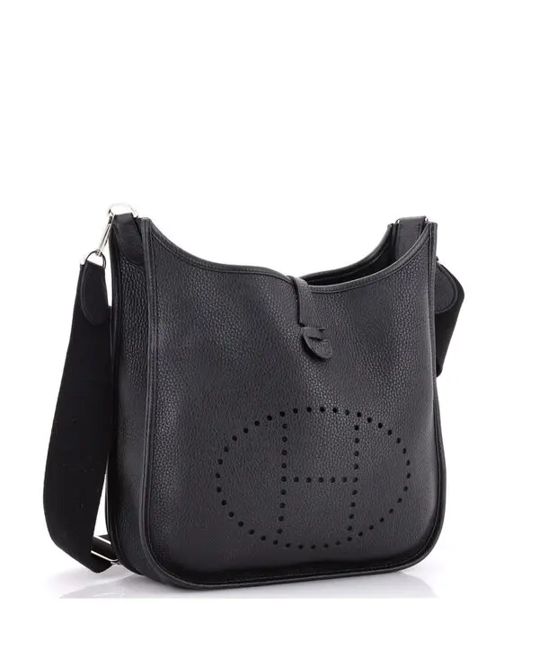 Hermès Pm Evelyne Bag Gen Iii Clemence - Black
