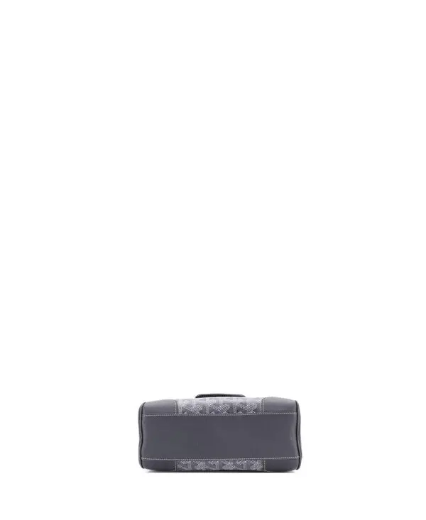 Goyard Saigon Top Handle Bag Coated Canvas With Leather - Gray