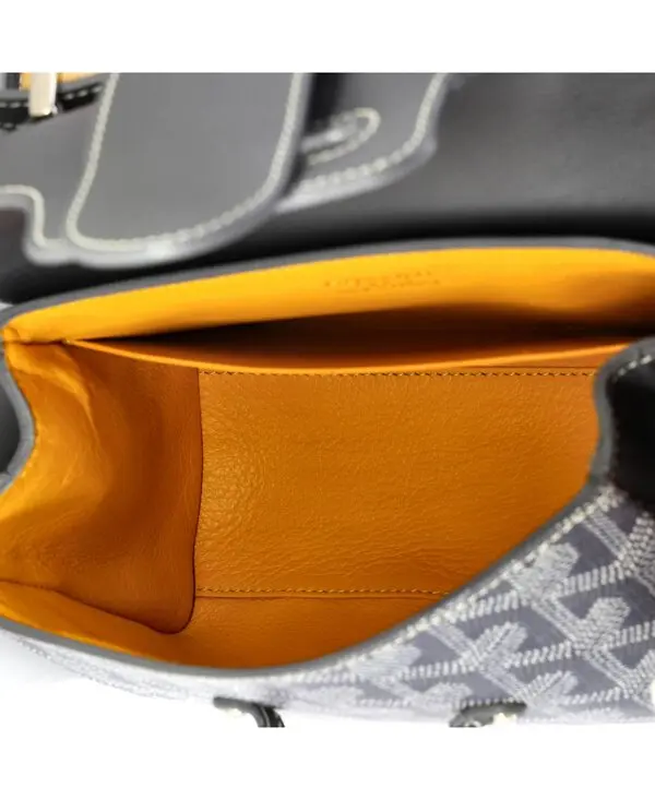 Goyard Saigon Top Handle Bag Coated Canvas With Leather - Gray