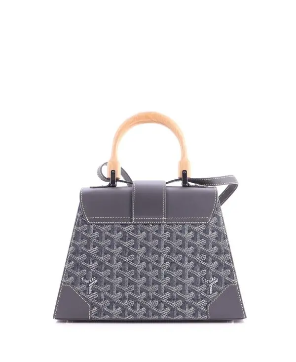 Goyard Pm Saigon Top Handle Bag Coated Canvas With Leather