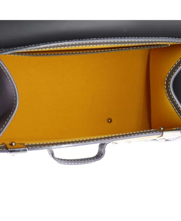 Goyard Pm Saigon Top Handle Bag Coated Canvas With Leather