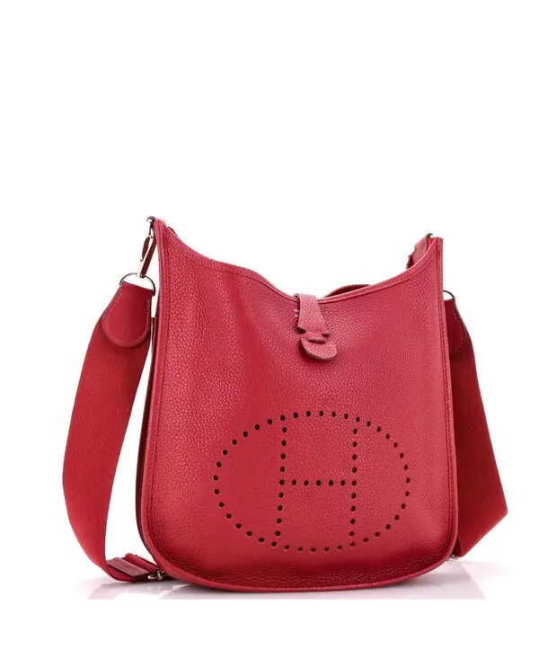 Hermès Pm Evelyne Bag Gen Iii Clemence - Red
