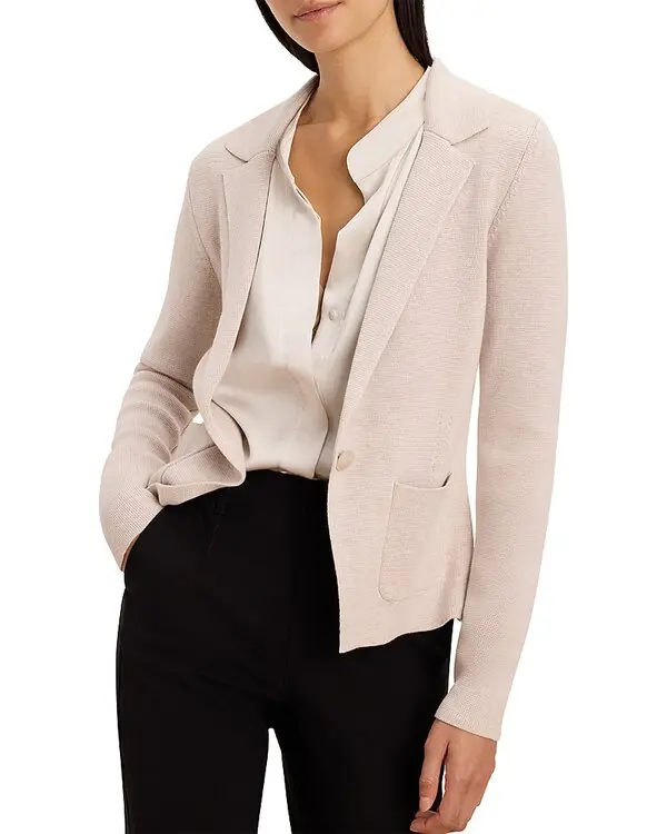 NIC+ZOE Knit Tailored Blazer - Sugar Cookie